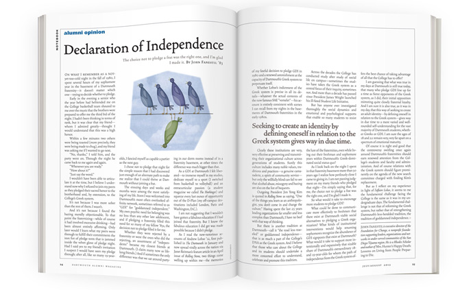 Declaration of Independence | Dartmouth Alumni Magazine
