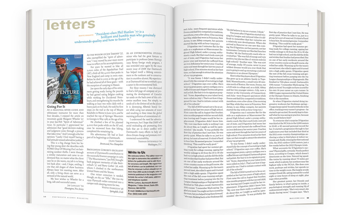 Letters | Dartmouth Alumni Magazine